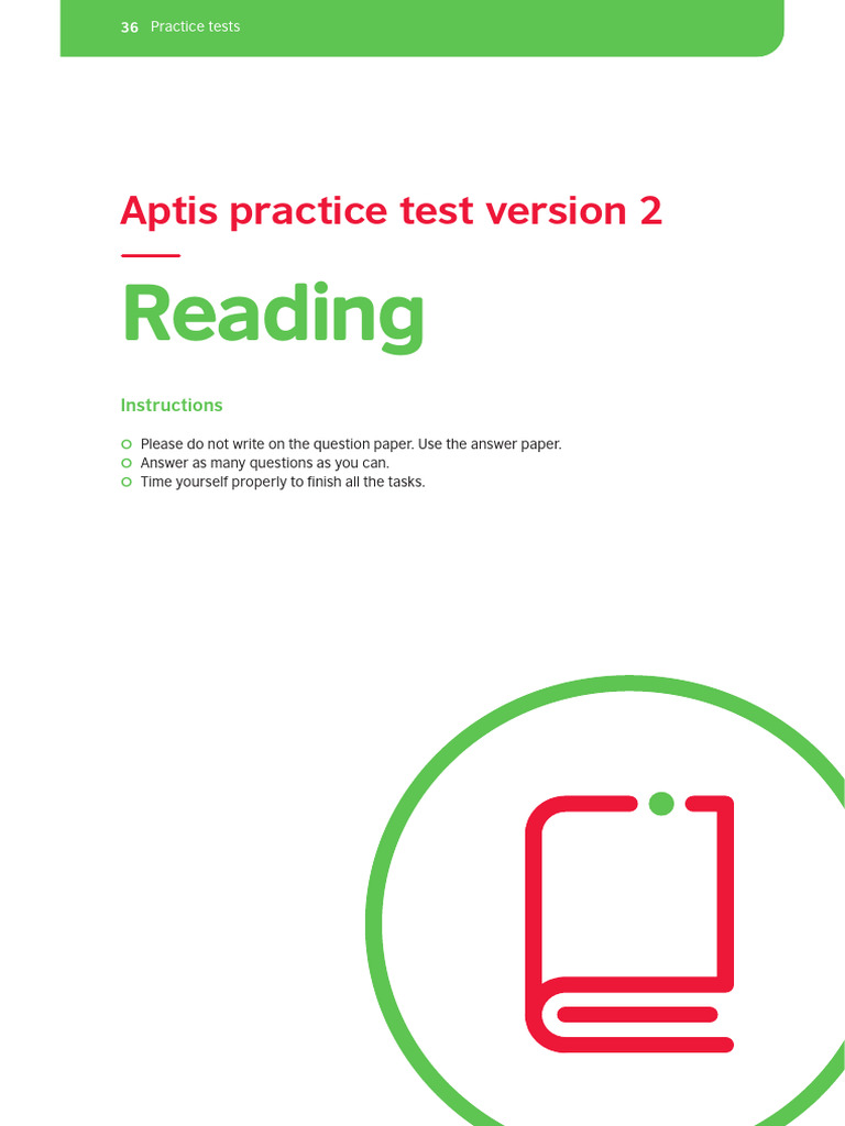 Aptis Reading Test | PDF | Books