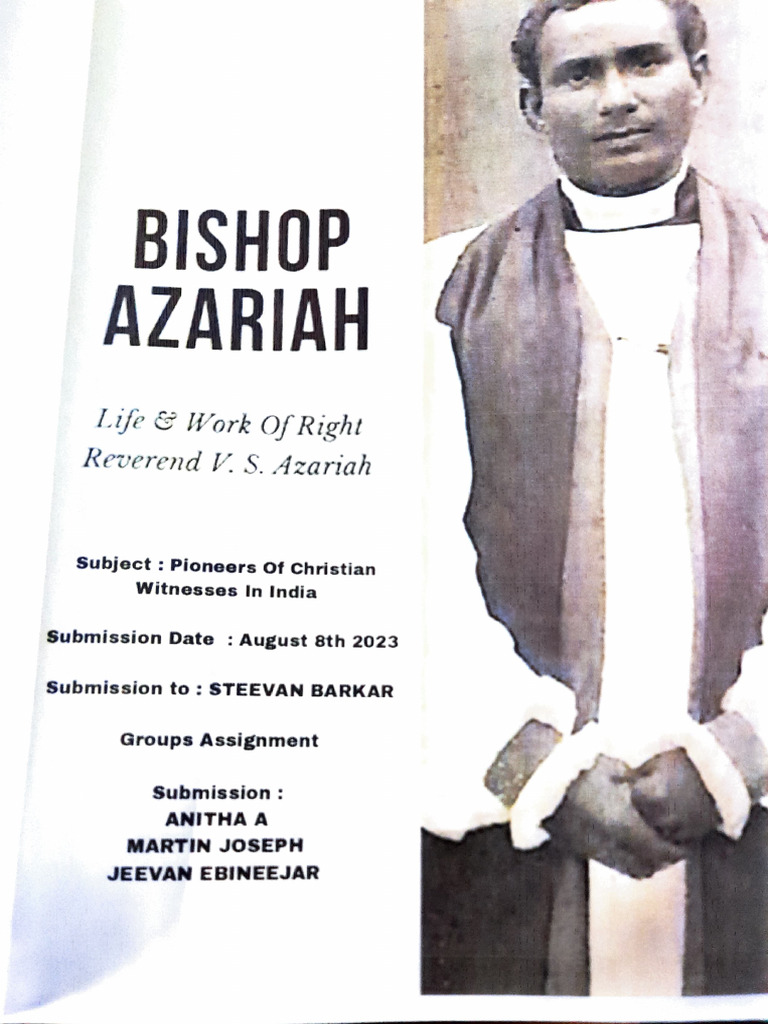 VS Azariah | PDF