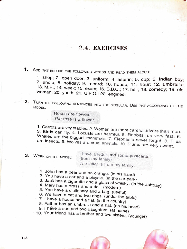 Articles Exercises | PDF
