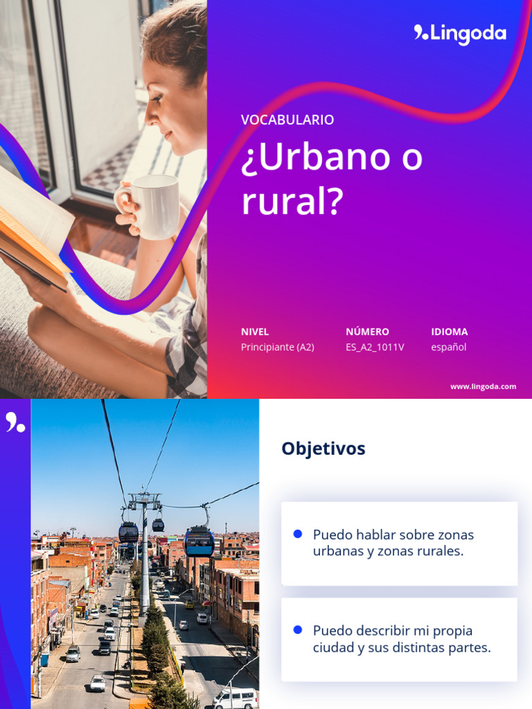Vocabulario sobre vida urbana y rural | PDF