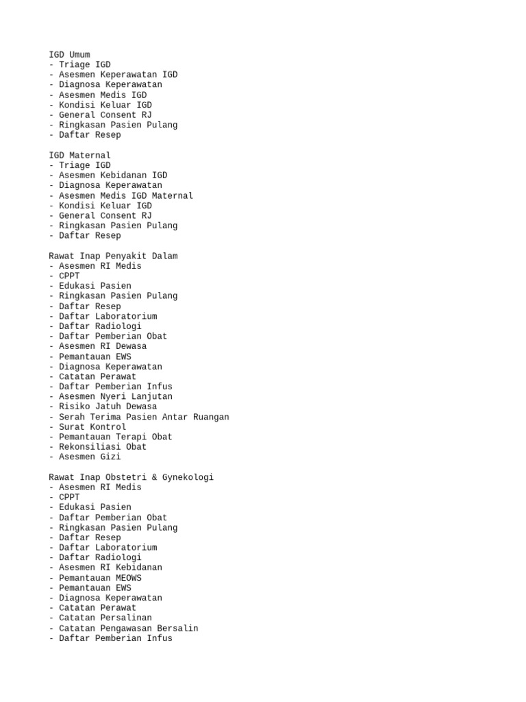 Contoh Setting Menu Emr | PDF | Kesehatan Holistik
