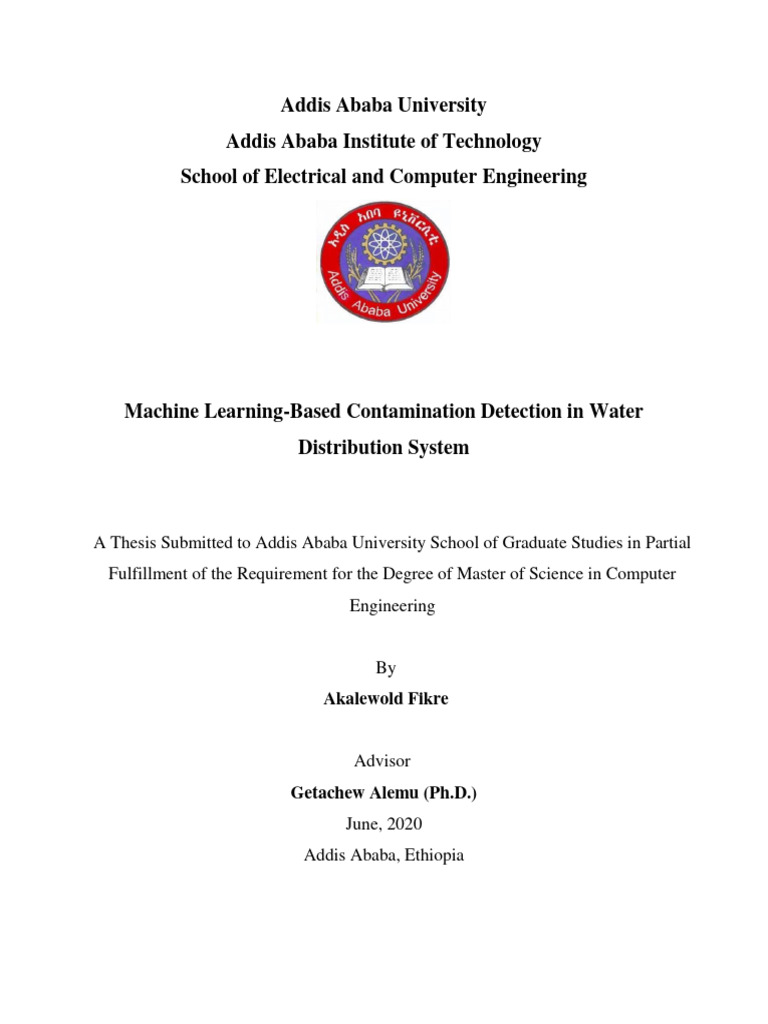 Machine Learning-Based Contamination Detection in Water Distribution ...