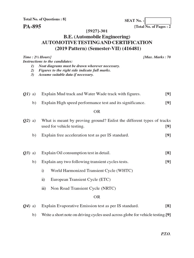B.E (2019 Pattern) | PDF