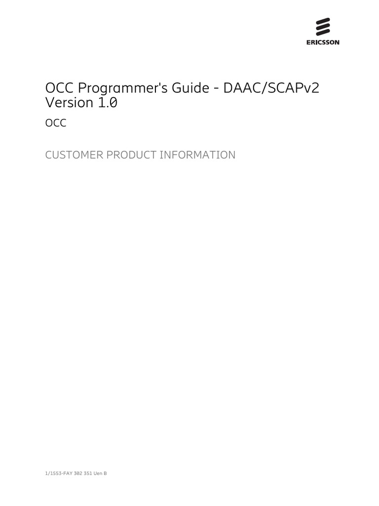 OCC Programmer's Guide - DACC-SCAPv2 Version1.0 | PDF