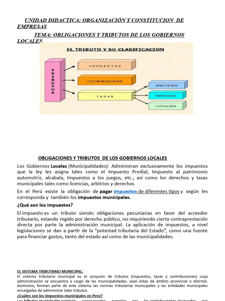 Obligacionesb y Tributos | PDF | Impuestos | Economias