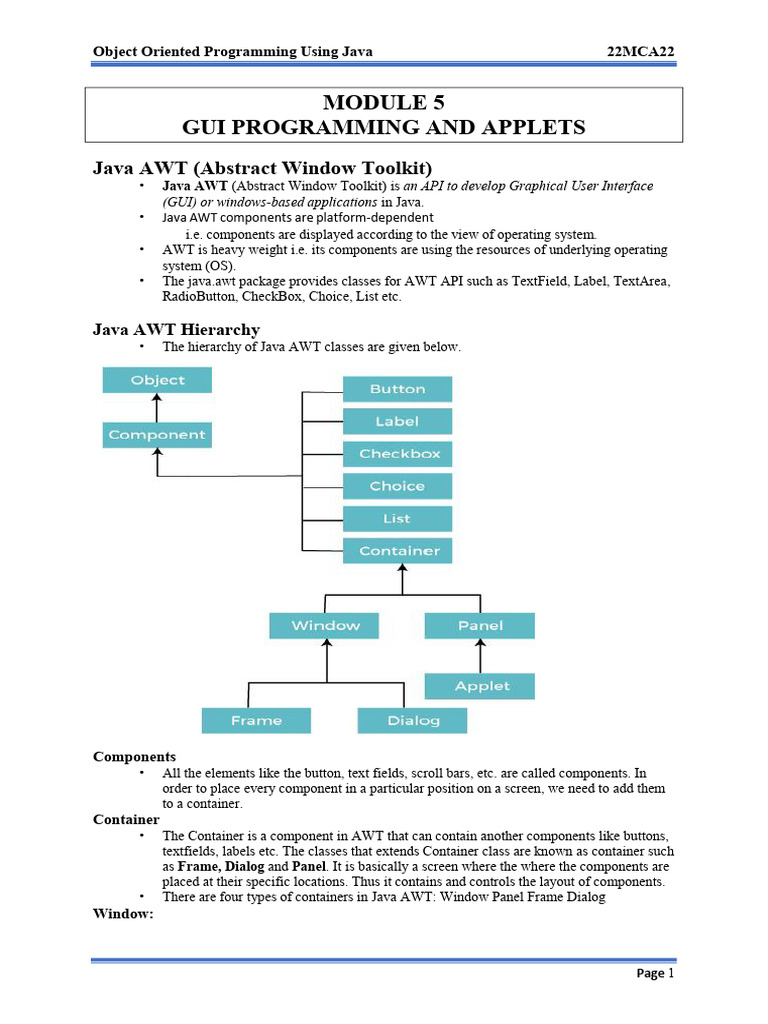 Java Module 5 Pdf