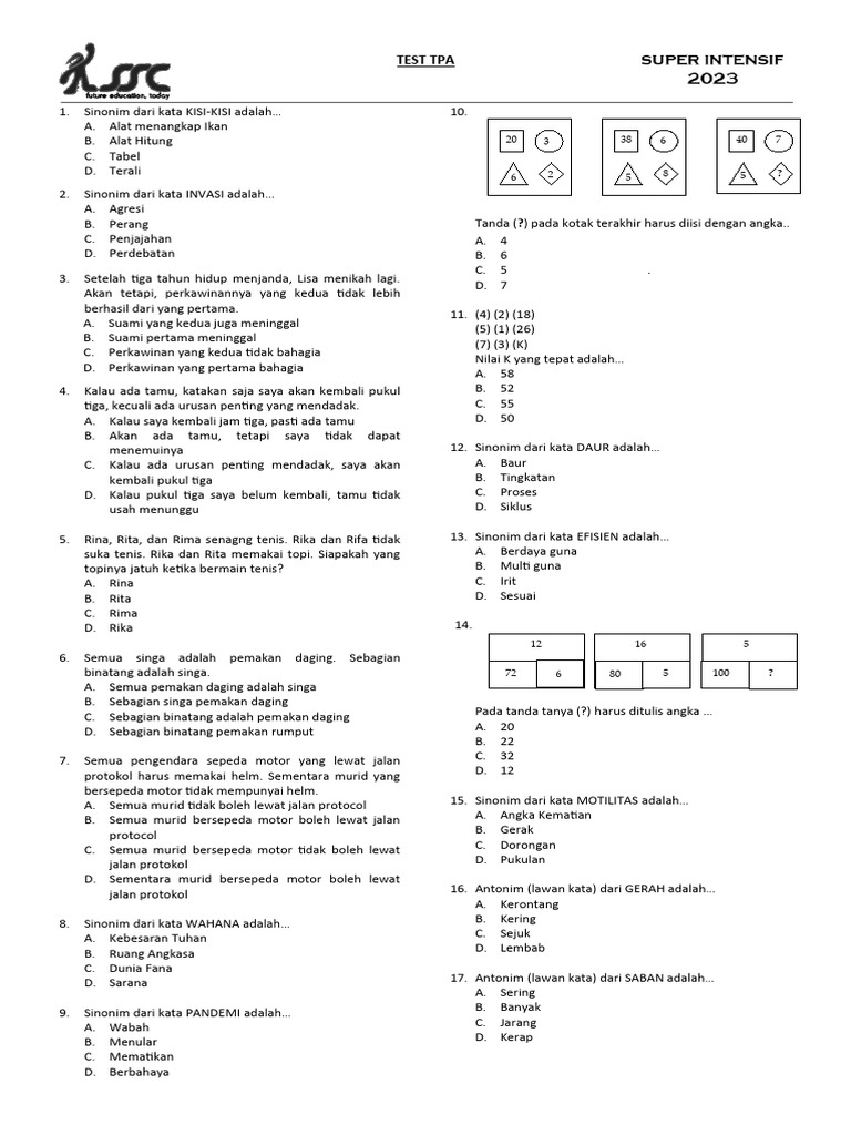 Test Tpa Pdf
