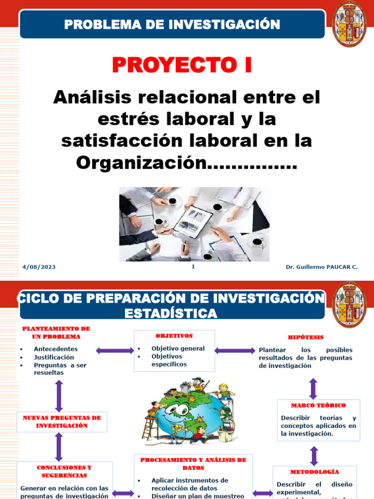 A1) Proyecto de Investigación I - Estres Laboral y Satisfaccion Laboral | PDF