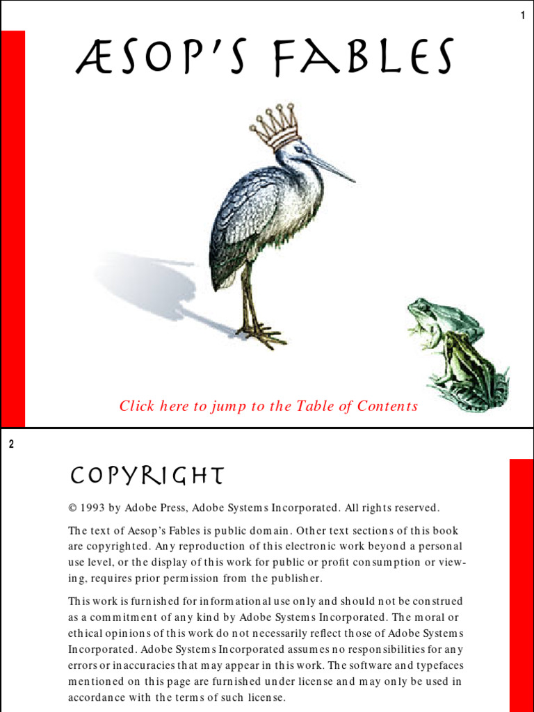 Aesop's Fables | PDF