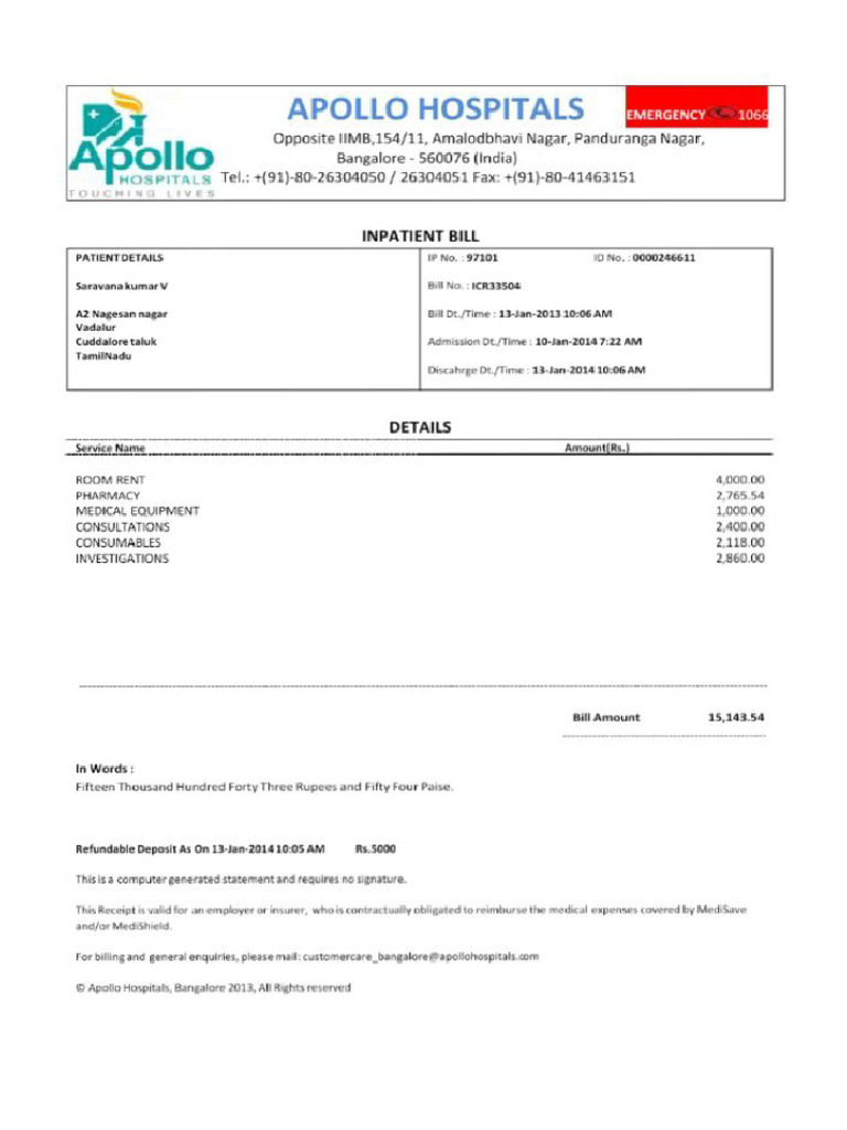 Estimate Hospital | PDF