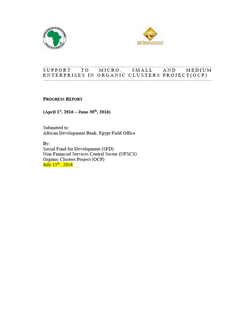 Progress Report April-June2016 Finalized | Download Free PDF | Small ...