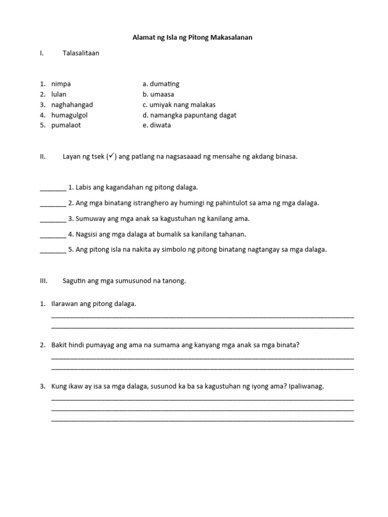 Alamat NG Isla NG Pitong Makasalanan | PDF