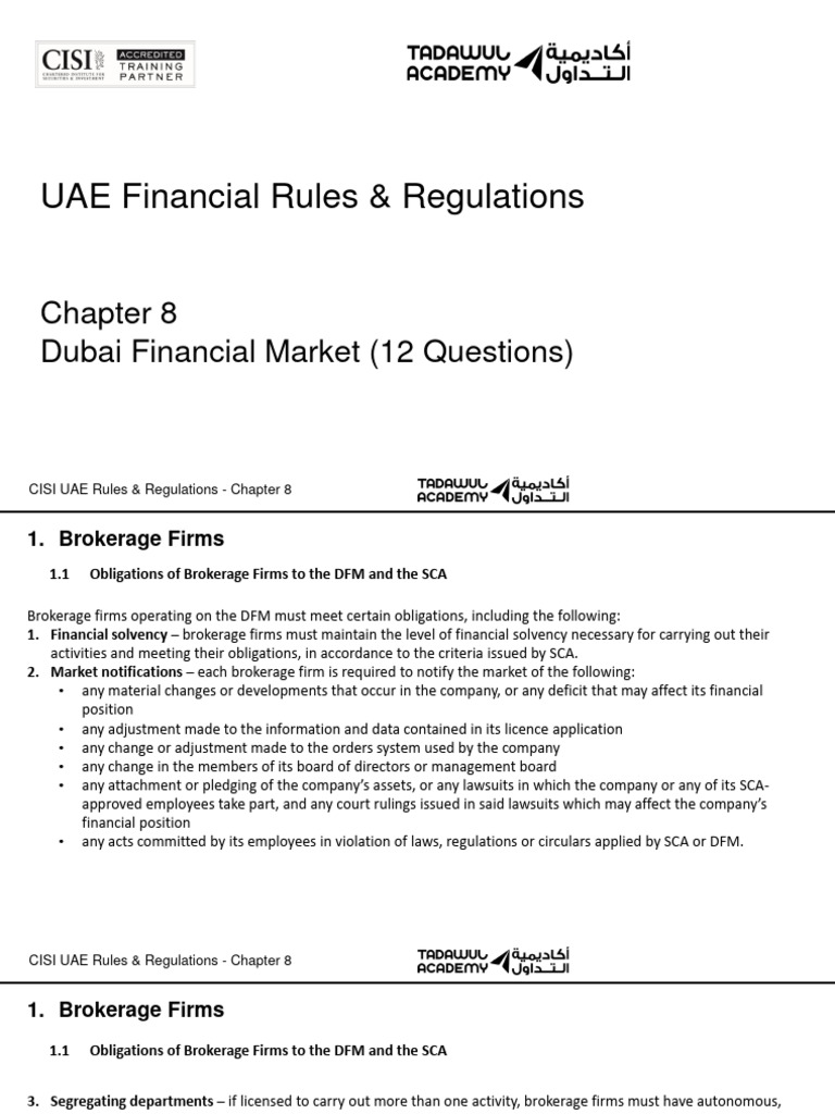 Cisi UAE Chapter 8 | PDF