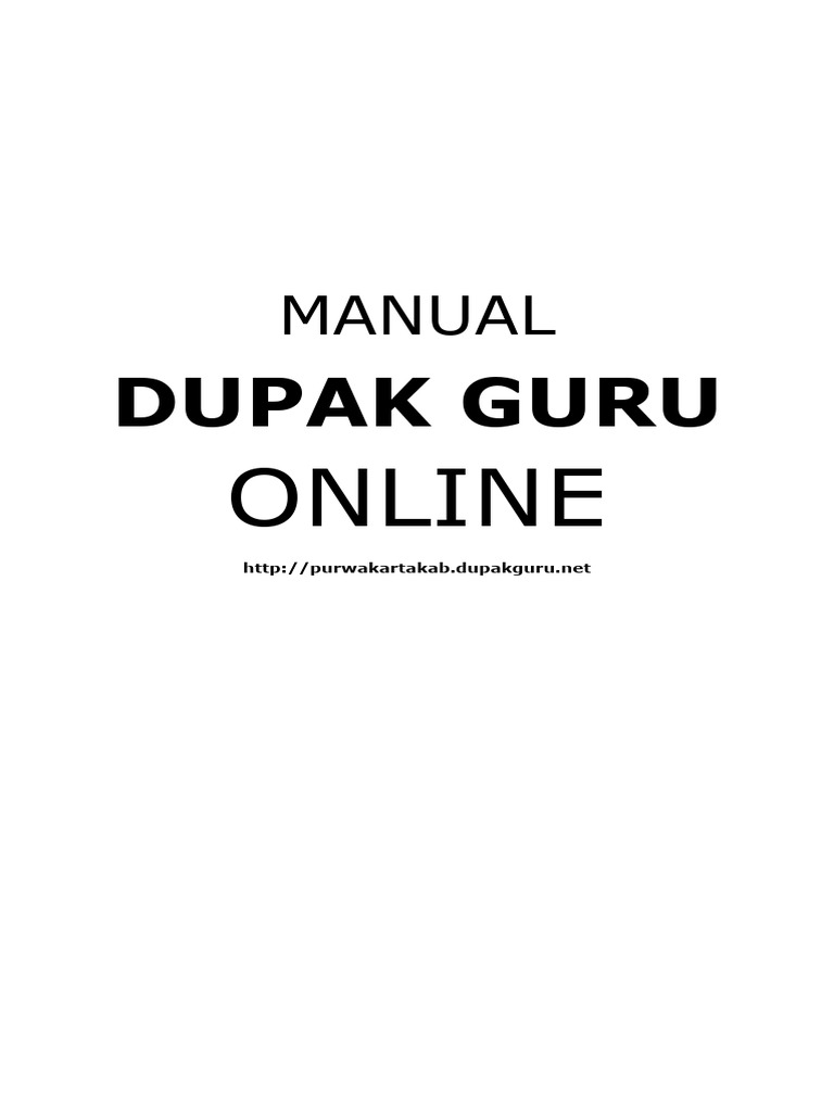 Manual Dupak Guru Online | PDF | Karier & Perkembangan | Bisnis