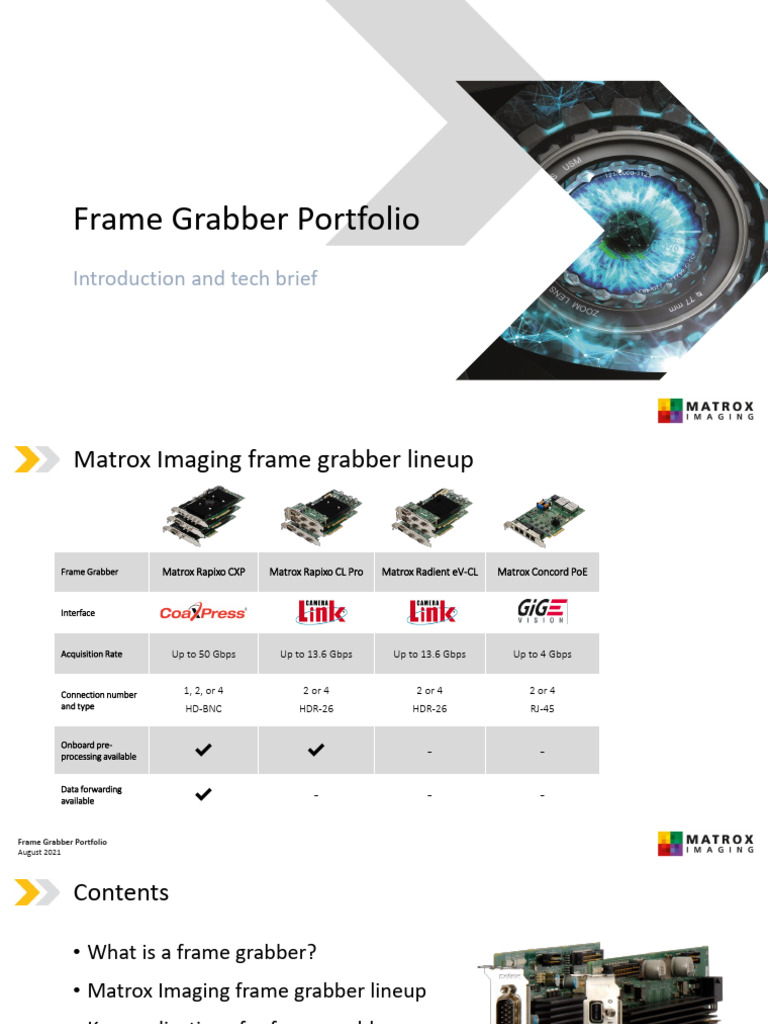 20210817 Intro to Frame Grabbers | PDF | Computing | Computer Science