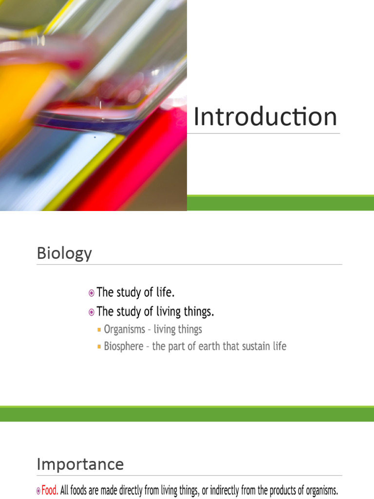 Introduction To Bio | PDF