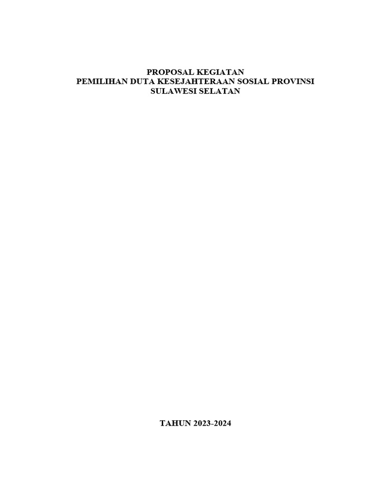 PROPOSAL - Duta Kesos Tegar Revisi | PDF