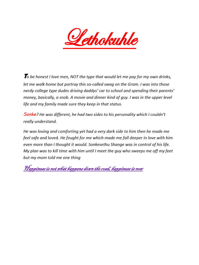 Lethokuhle: A Journey of Love | PDF | Art | Poetry