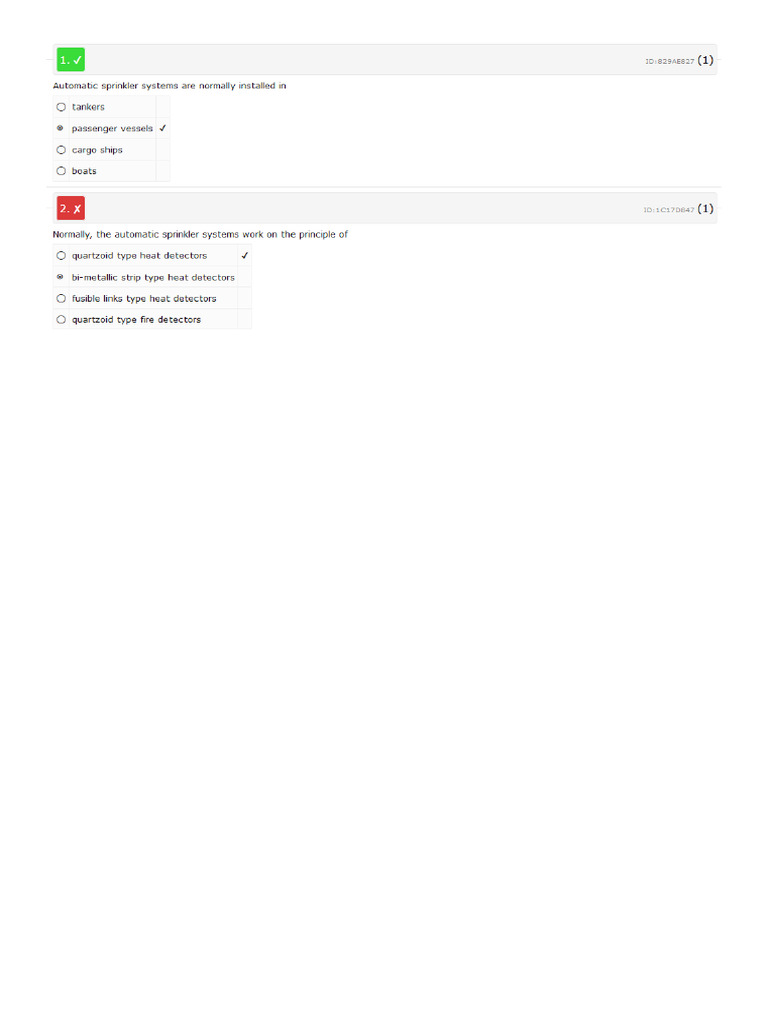 Automatic Fire Alarm MCQ | PDF