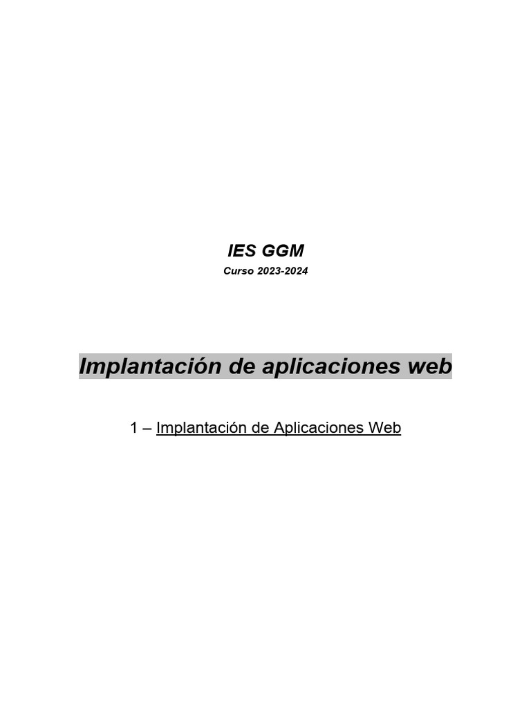 Introducción A Las Aplicaciones Web | PDF | Informática