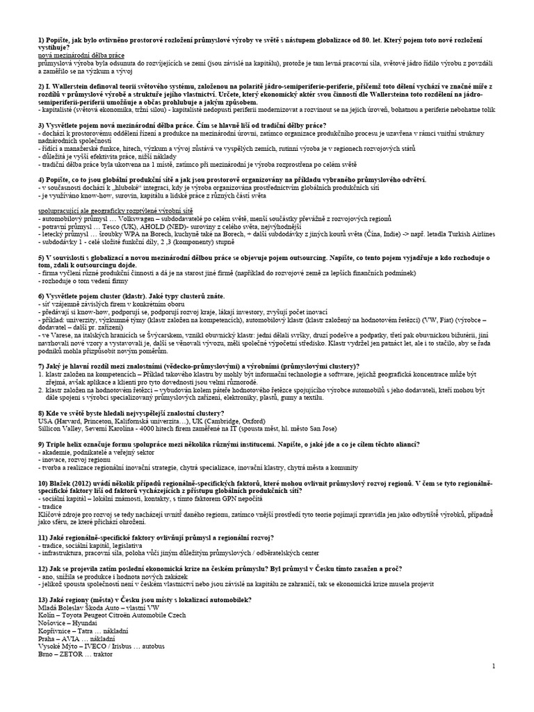 Eg2 Vypracovane Otazky | PDF