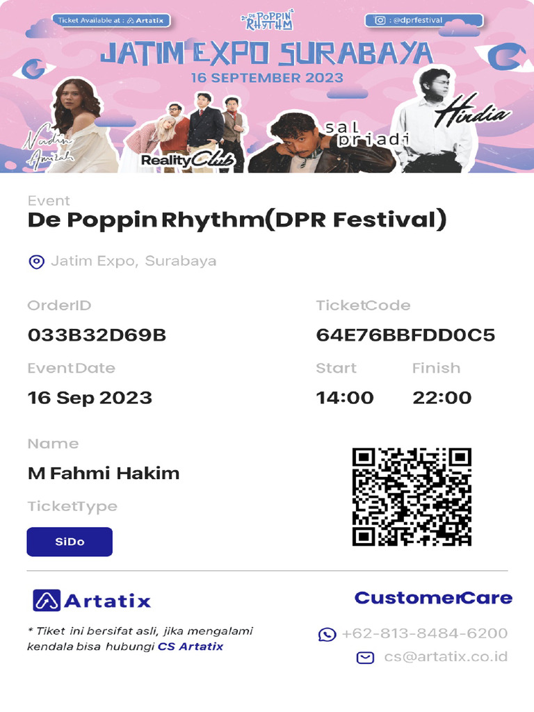 Event E-Tiket - M Fahmi Hakim-De Poppin Rhythm (DPR Festival) | PDF