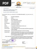 Dubai Job Offer Letter Template 2024 | PDF | Travel Visa | Passport