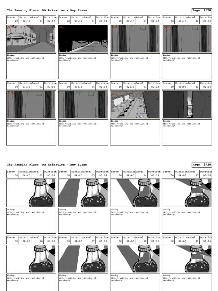 The Passing Place - Animatic Boards | PDF
