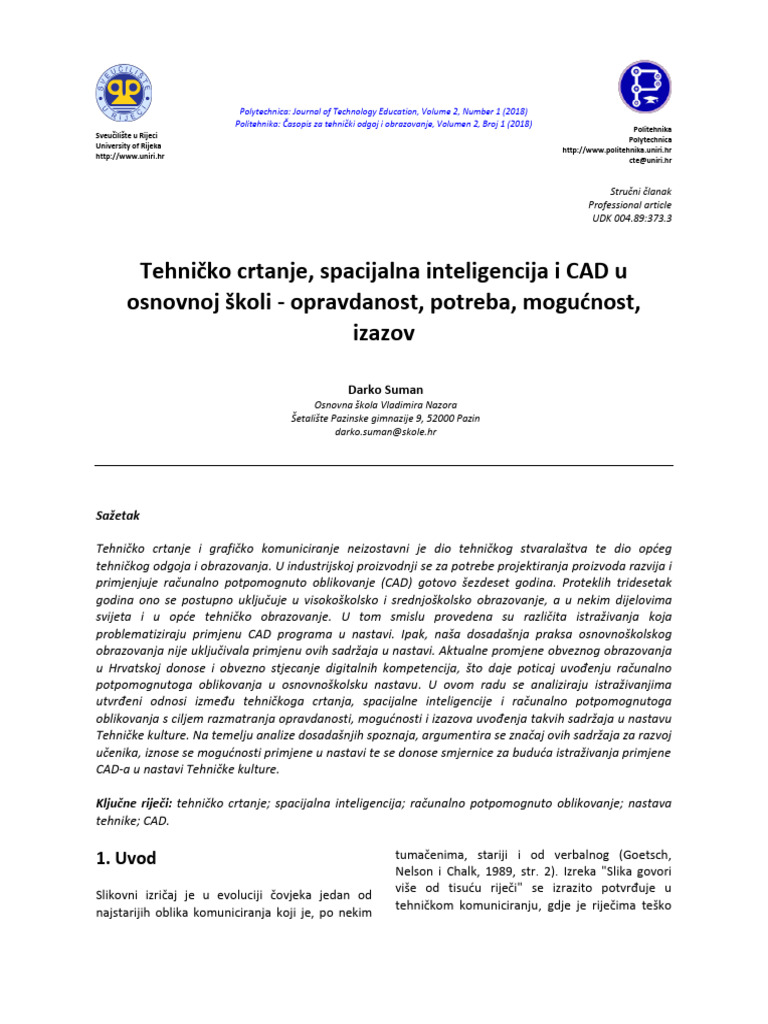 Tehnicko Crtanje | PDF