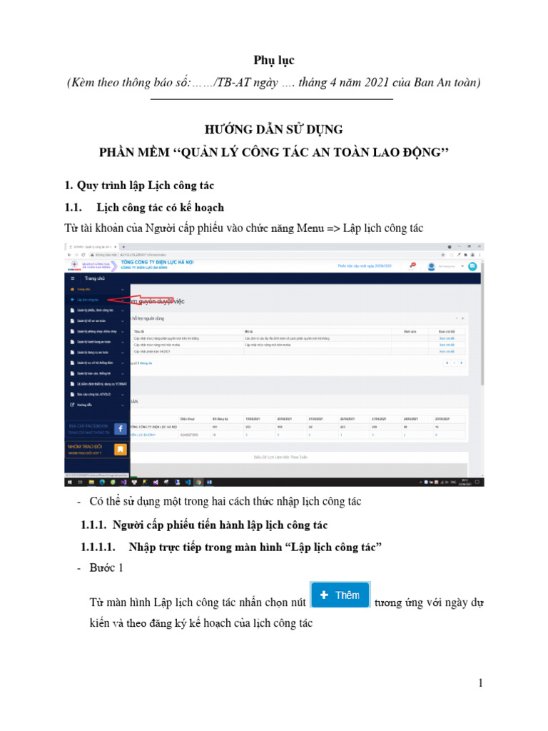 HDSD Phan Mem QL Cong Tac Atld | PDF