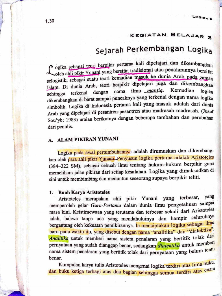 Sejarah Perkembangan Logika Di Dunia | PDF