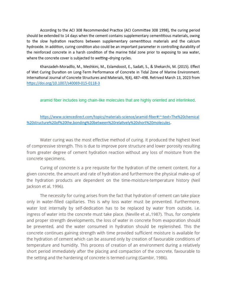 ACI 308: Effective Concrete Curing Methods | PDF | Concrete | Cement