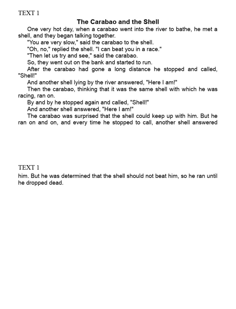 The Carabao and The Shell | PDF