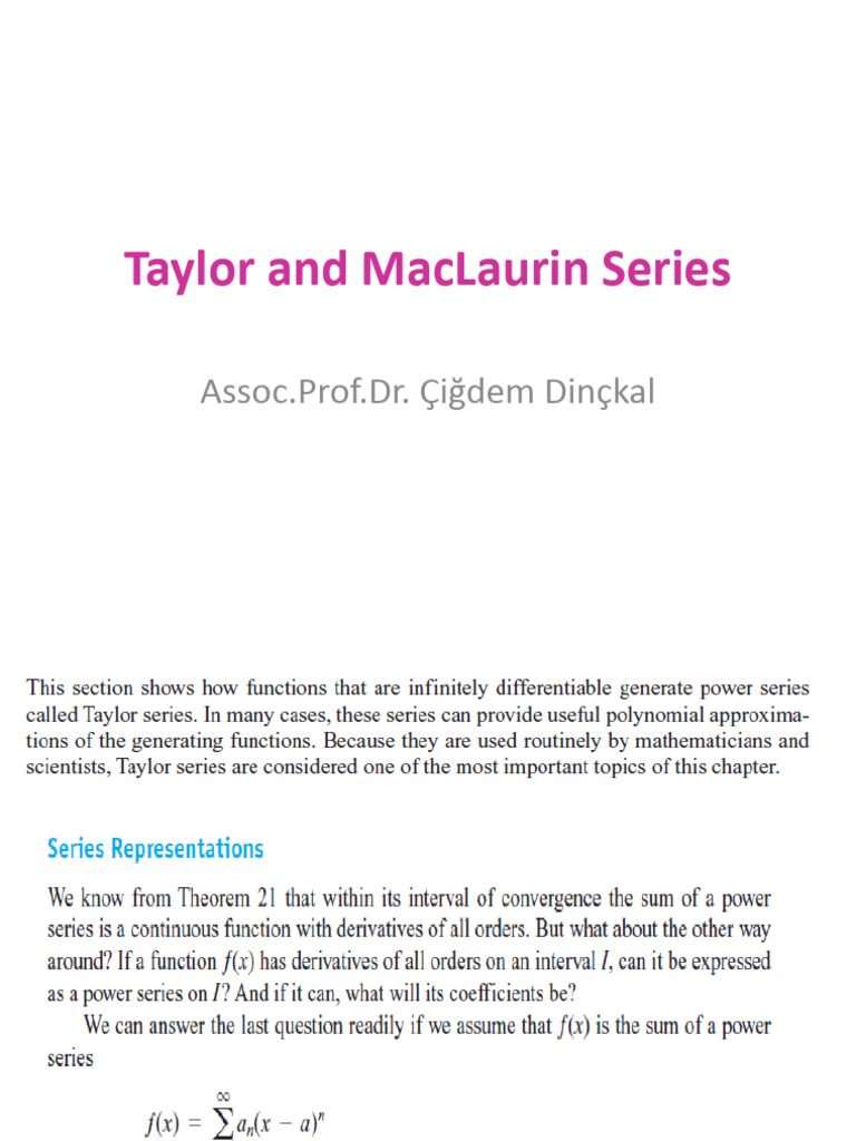 Taylor and MacLaurin Series | PDF | Algebra | Mathematical Analysis
