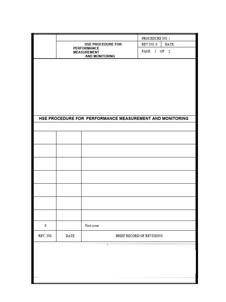HSE Procedure For Performance Measurement & Monitoring | PDF | Business ...