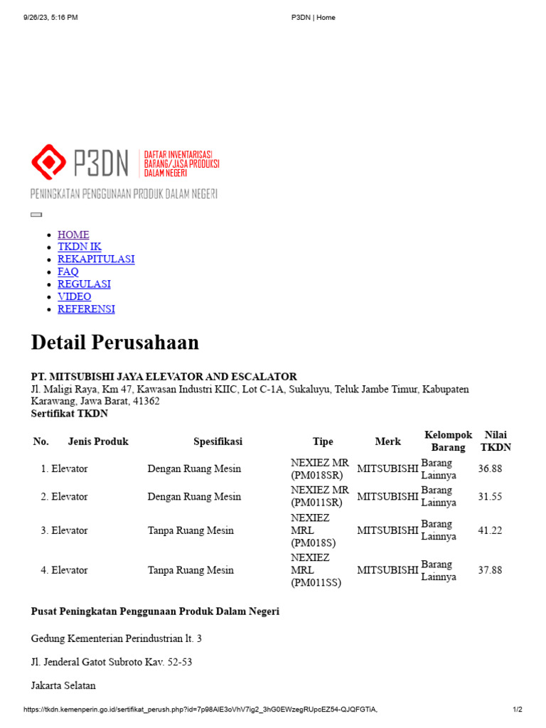 TKDN Mitsubishi | PDF