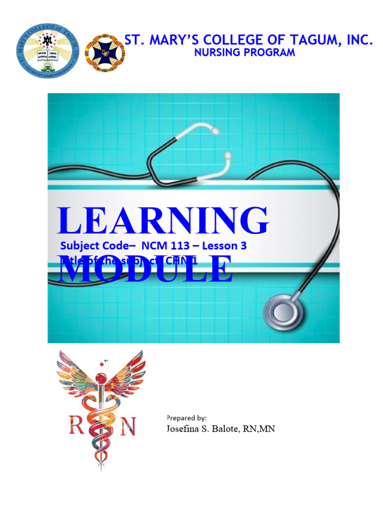 2023 NCM 113 Coursepack 3a | PDF