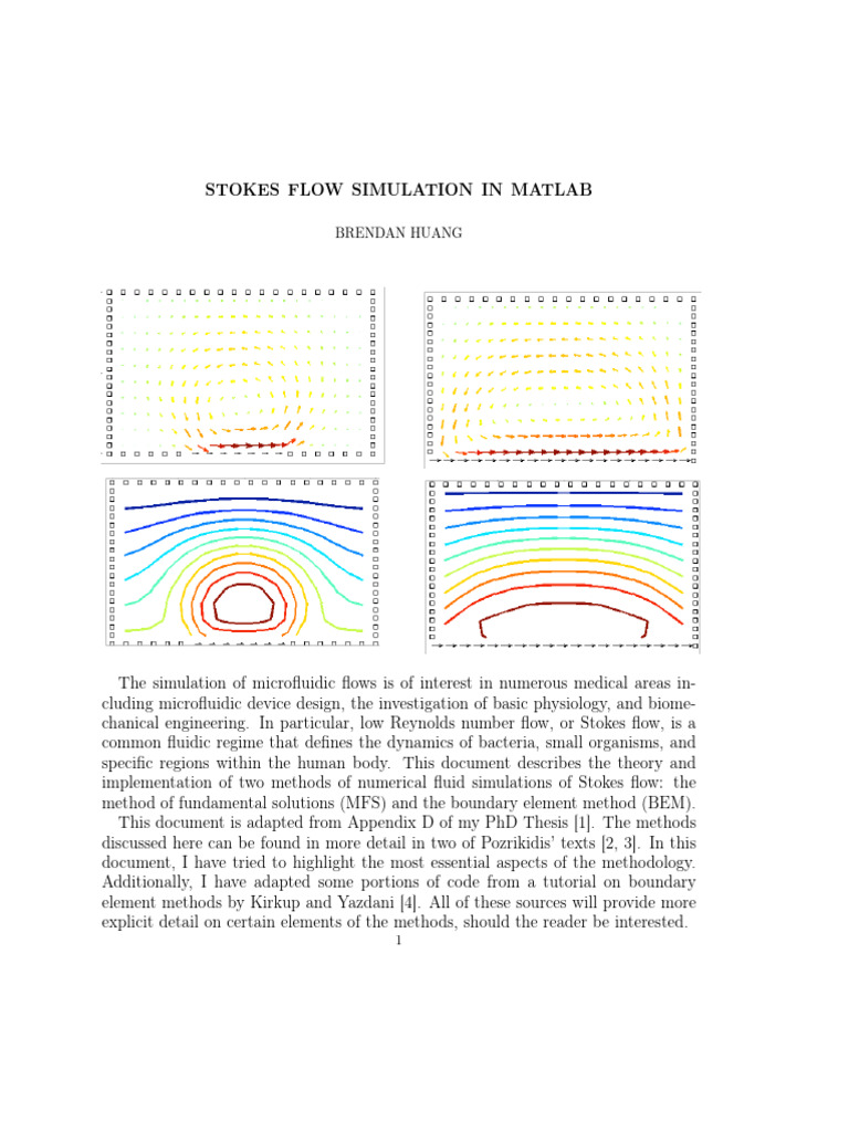 StokesFlowSimulation Tutorial | PDF | Navier–Stokes Equations ...