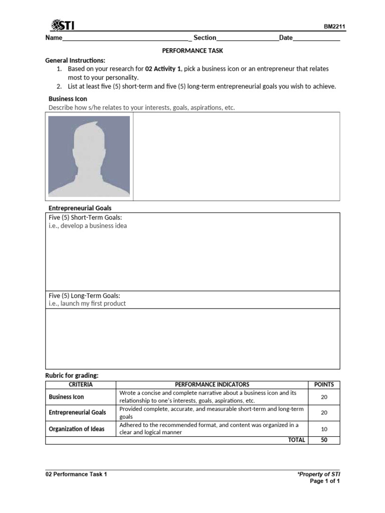 02 Performance Task 1 | PDF