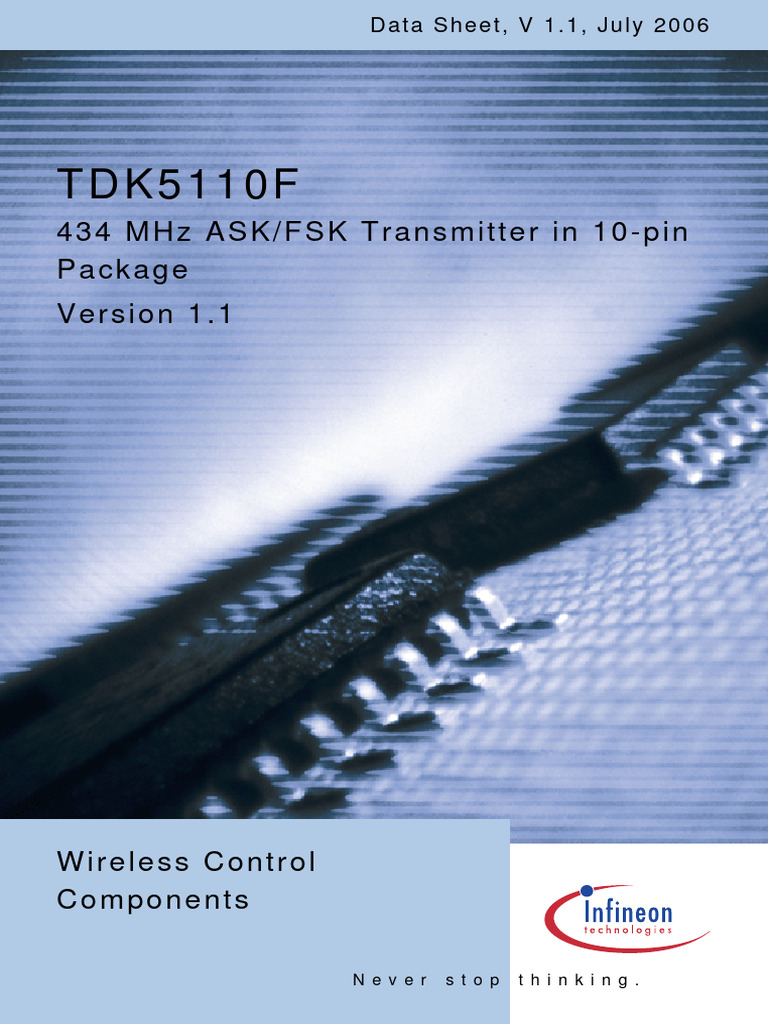Infineon Tdk5110f Ds v01 01 en | PDF
