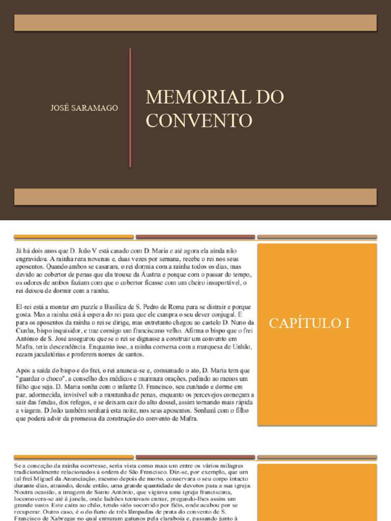 Análise do Memorial do Convento | PDF | História | Religião e ...