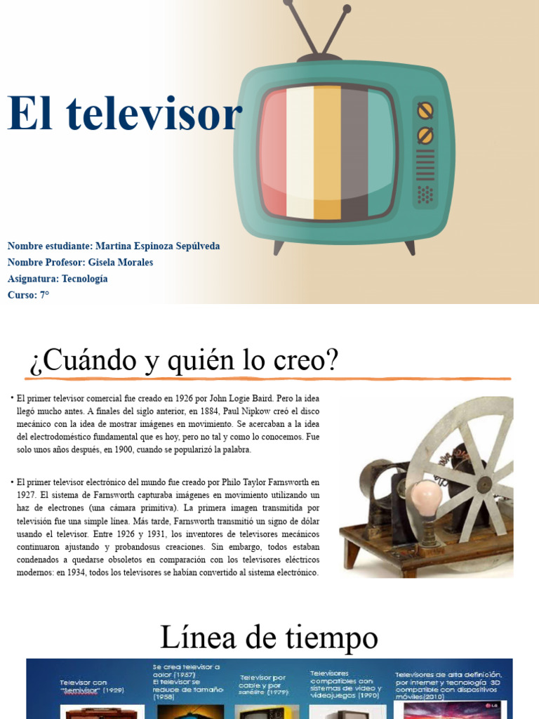 Historia del Televisor: Creación y Evolución | PDF | Televisión ...