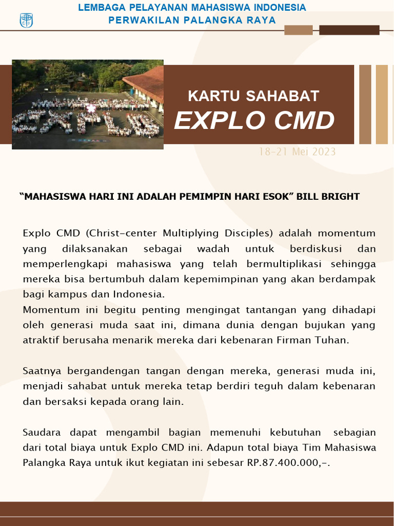 Kartu Sahabat Explo CMD | PDF