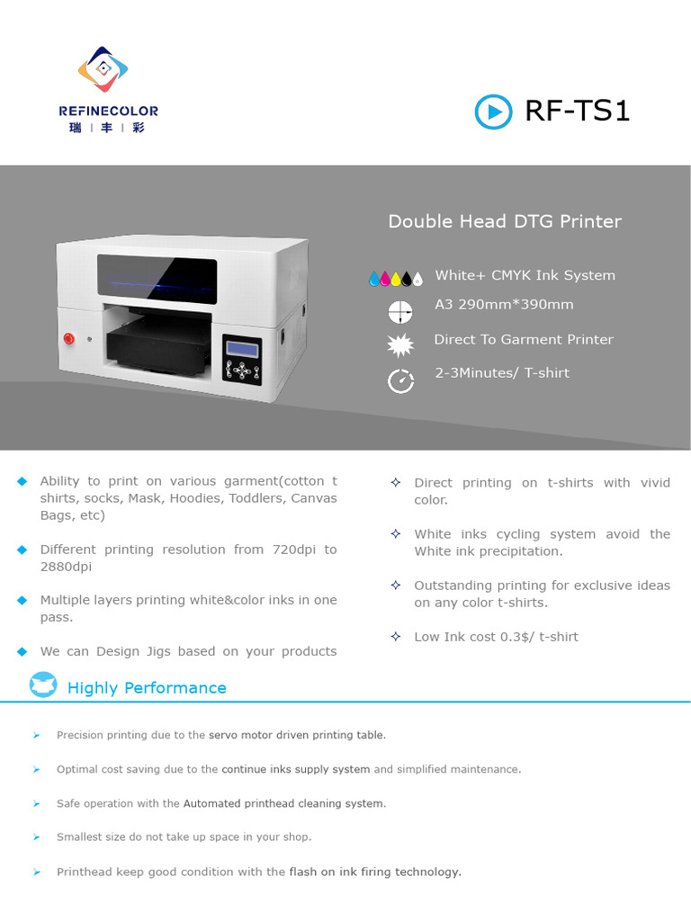 TS1 DTG Printer | PDF