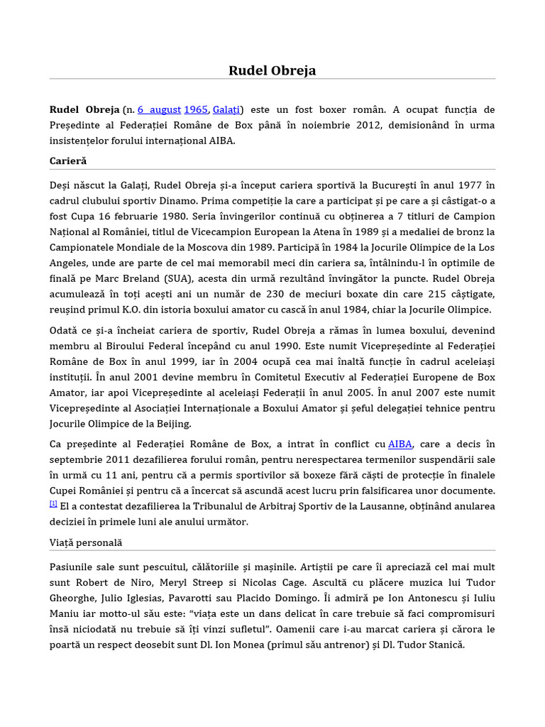 Rudel Obreja - Boxer | PDF