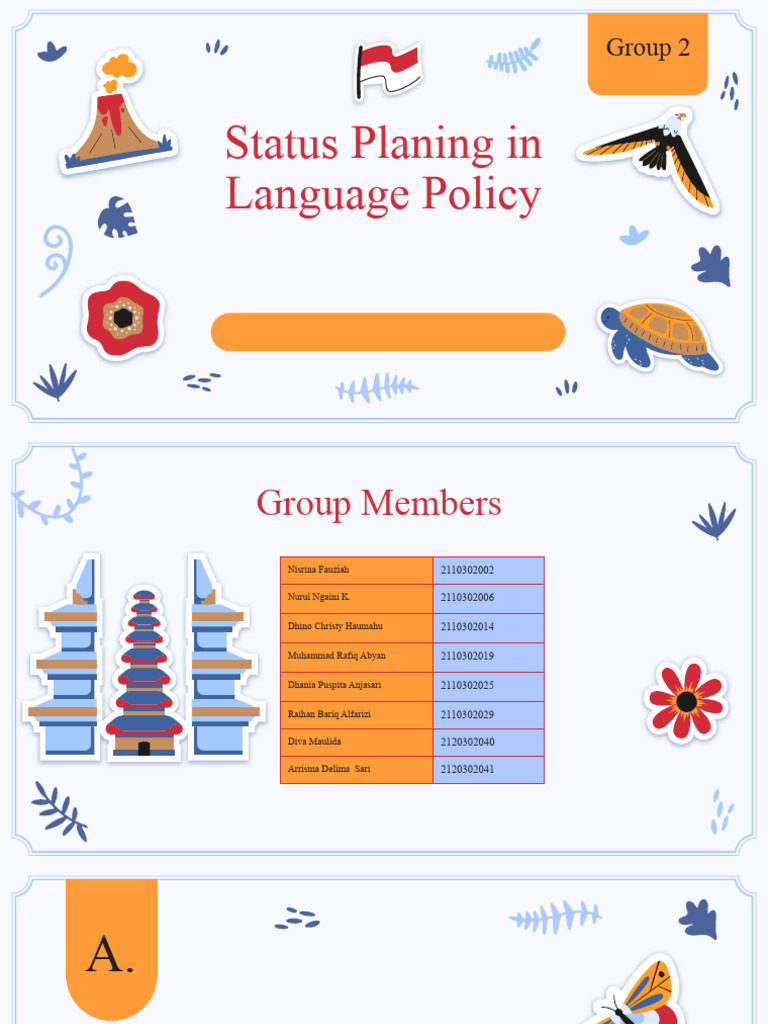 GROUP 2 - Status Planning | PDF | Politics | Language Arts & Discipline GROUP 2 - Status Planning | PDF | Politics | Language Arts & Discipline