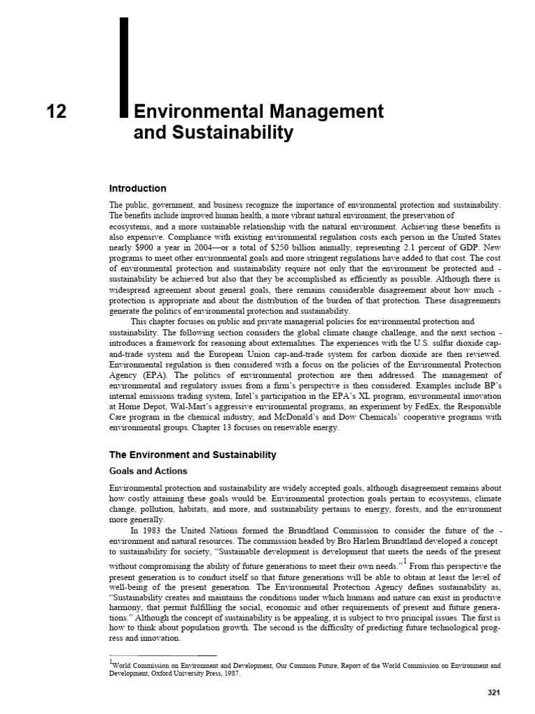 Environmental Management and Sustainability. | PDF | Emissions Trading ...