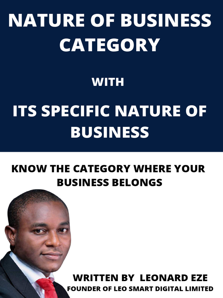 Business Category Guide for CAC Registration | PDF | Mining | Engineering