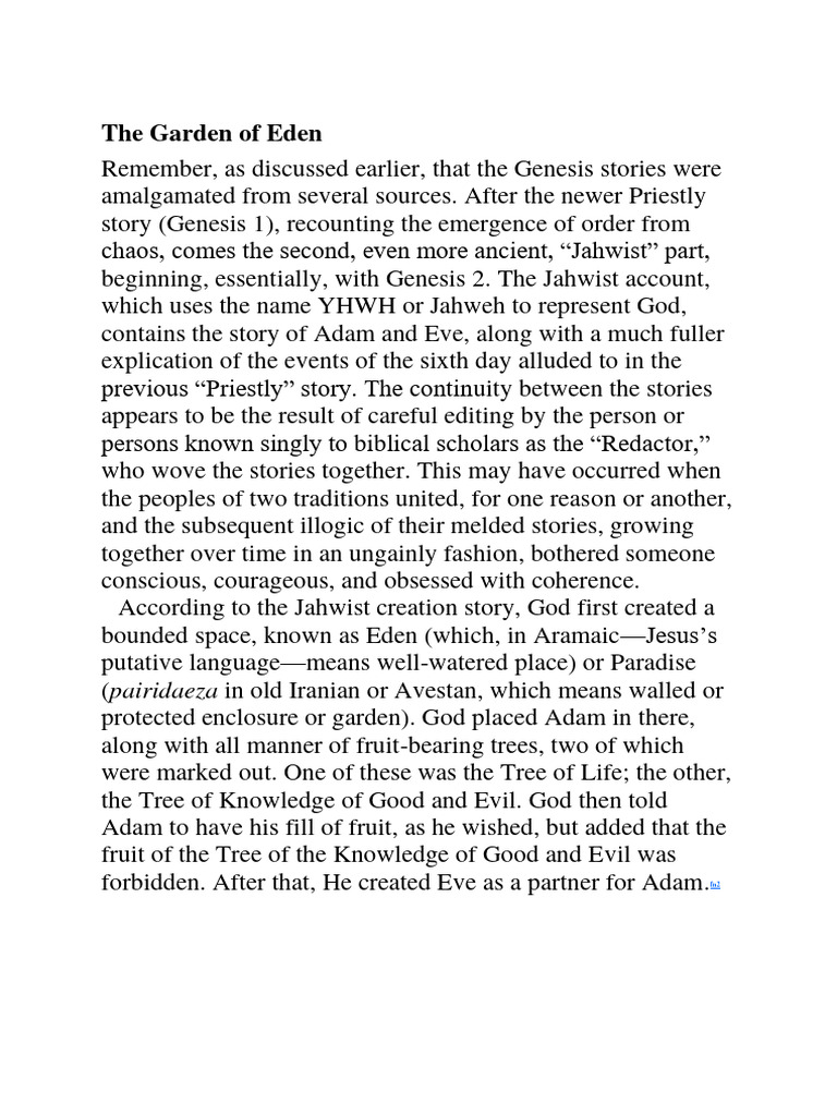 The Garden of Eden | PDF