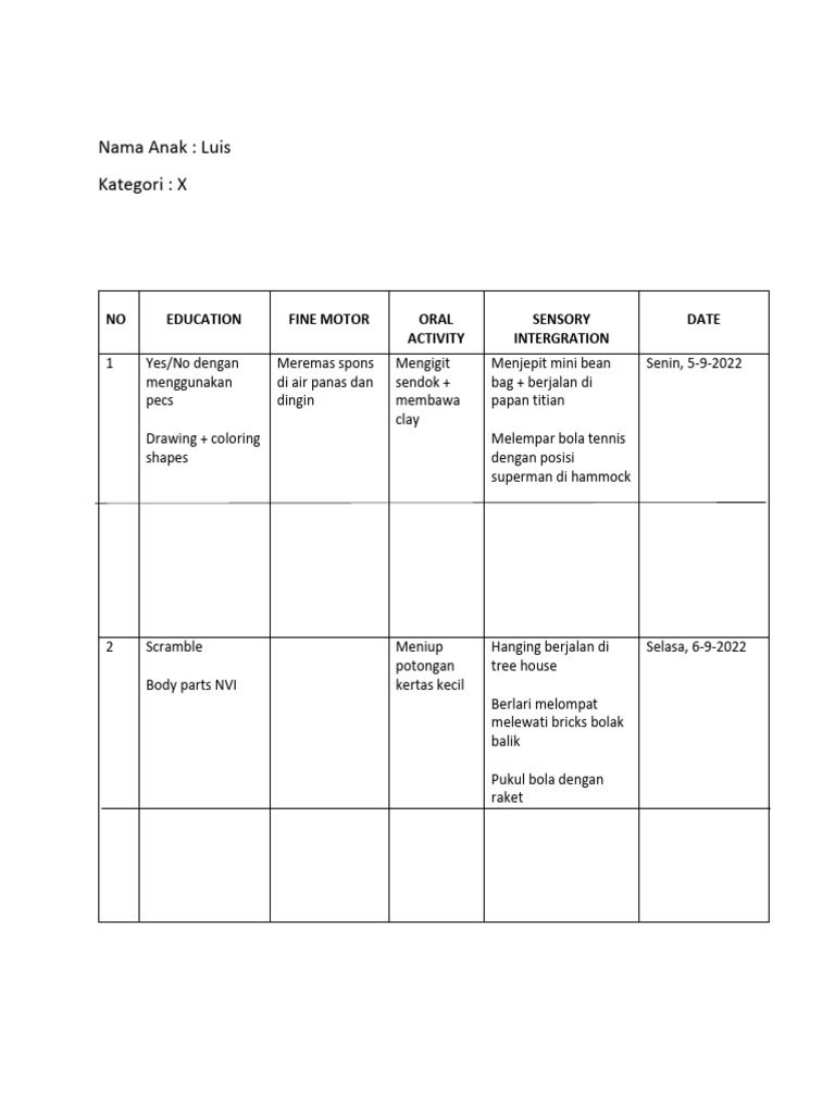 Lesson Plan Week1 September | PDF